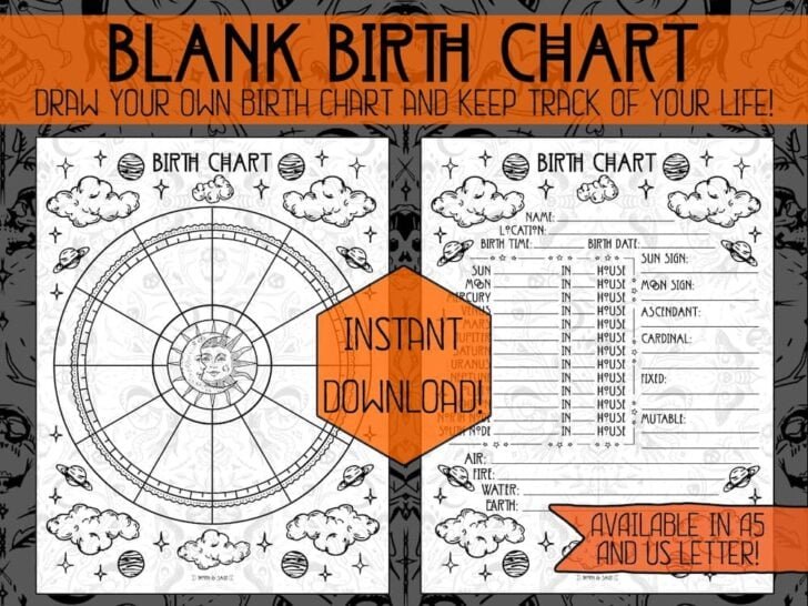 5 Blank Birth Charts You Can Buy or Download Right Now - AstroMango